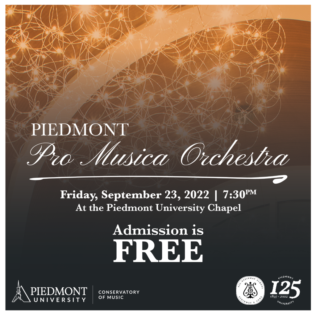 Pro Musica Orchestra, One of Two New Piedmont University Musical ...